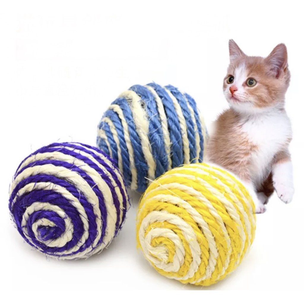Sisal Rope Weave Ball ( Random Colour ) | Shopee Singapore