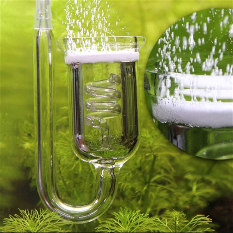 U-shape Glass Aquarium CO Diffuser Ceramic Fish Tank CO2 Bubble ...