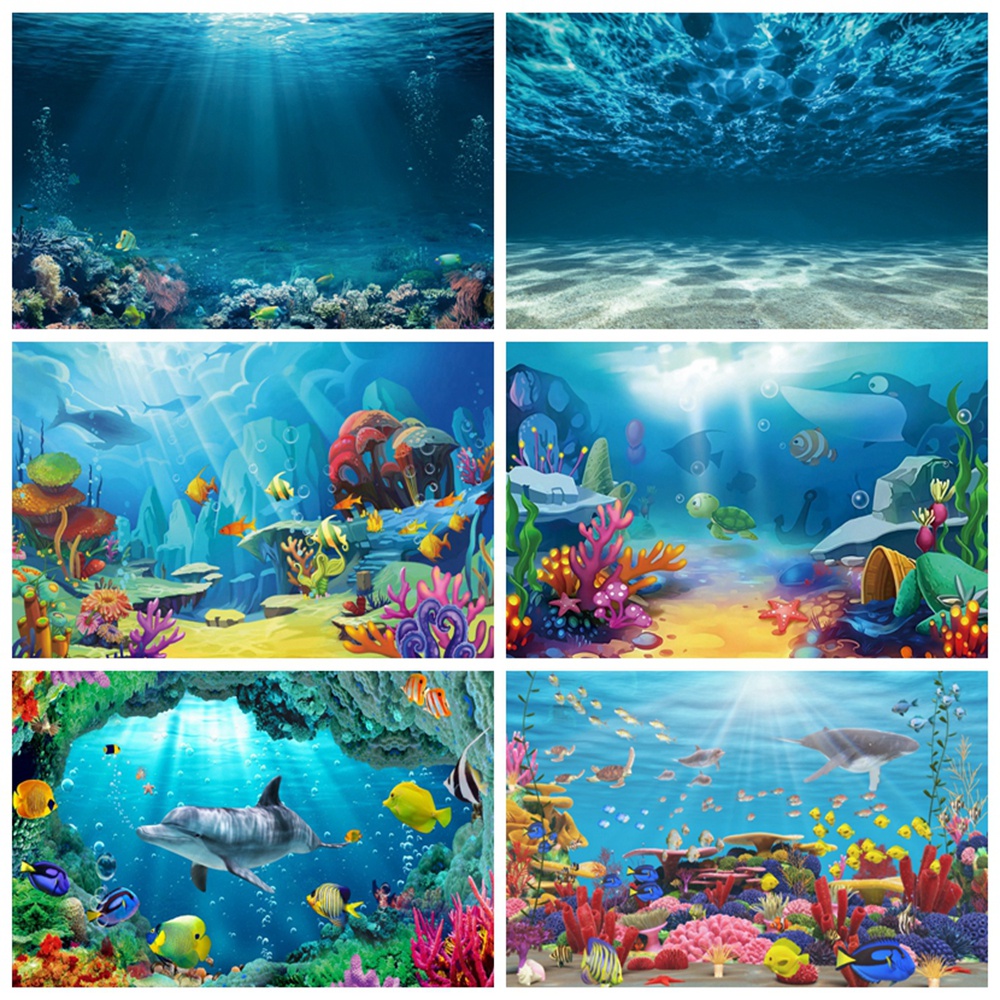 Underwater World Seabed Backdrop Photography Background Ocean Undersea ...