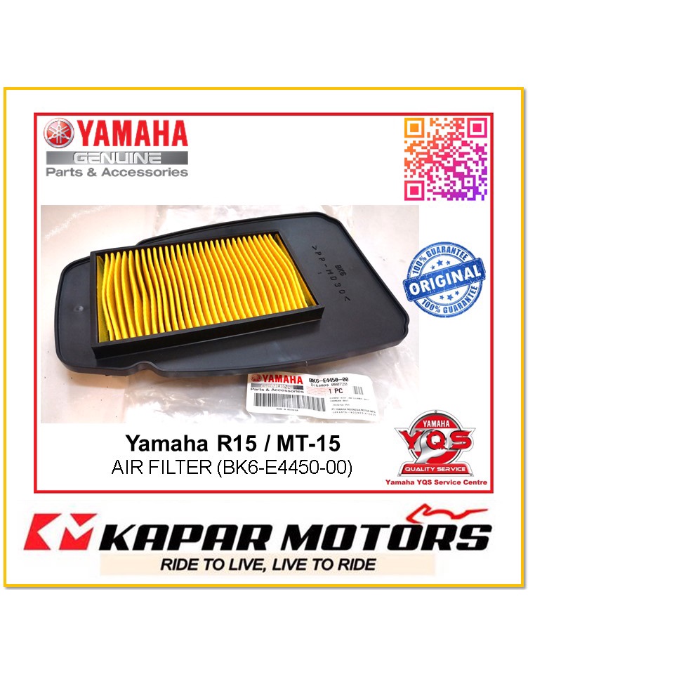 [100% Original HLY] Yamaha YZF-R15 R15 / MT15 MT-15 AIR FILTER ELEMENT ...