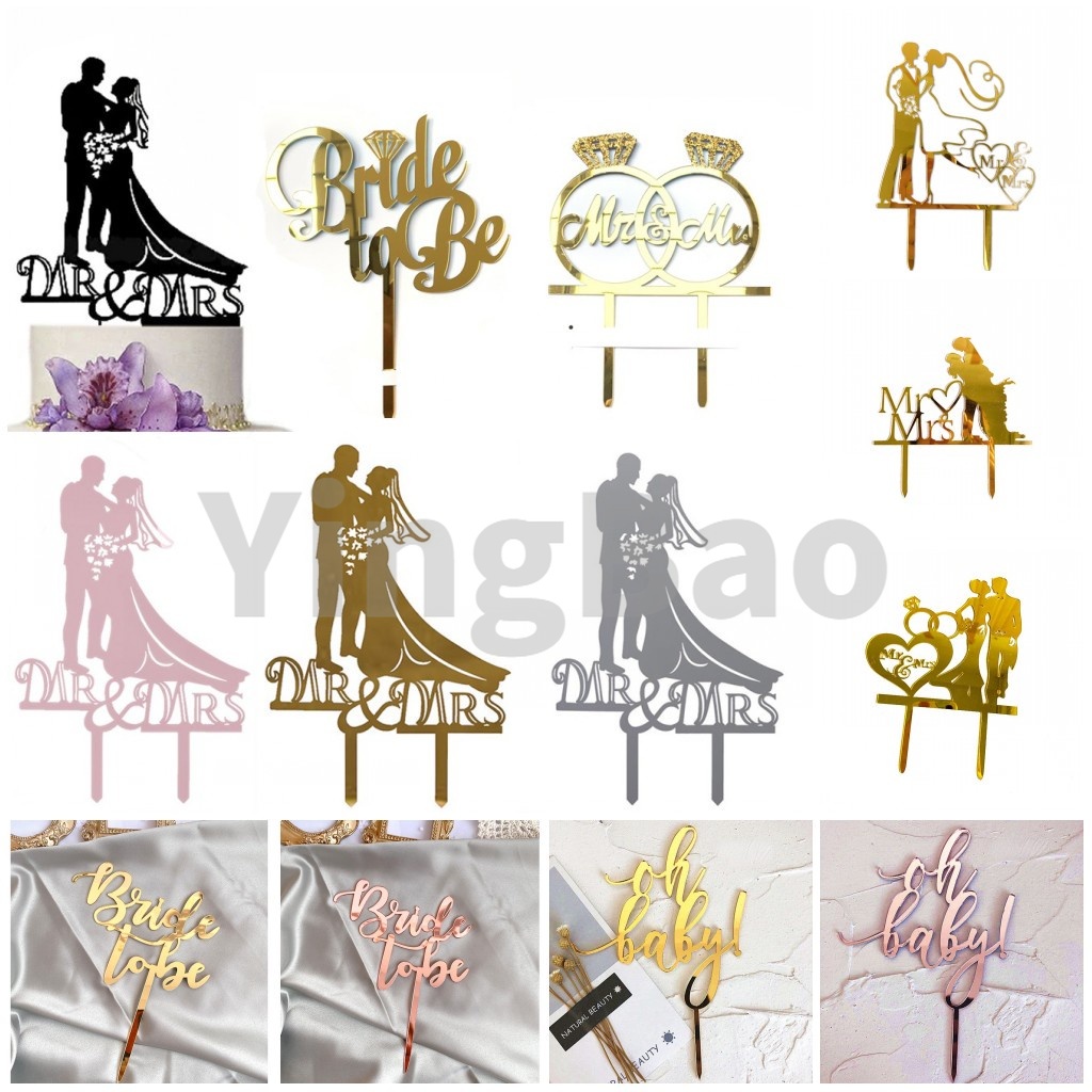 Happy Wedding Cake Topper LOVE YOU Forever Toppers Couple Valentines ...