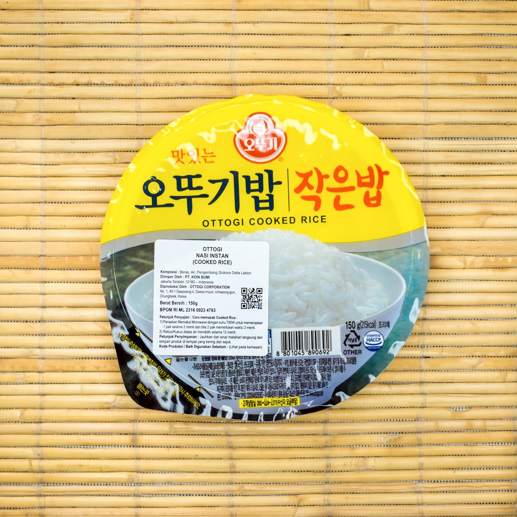 Instant Cooked Rice / Ottogi Instant Rice - 150g | Shopee Singapore