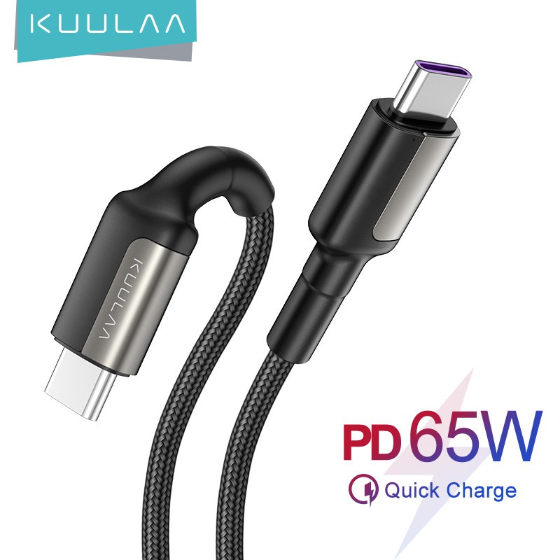 [Value Choice]KUULAA Type C to Type C Cable 65W PD QC 4.0 Quick Charge Type-C Cable For Samsung ...