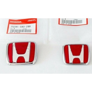 Direct from Japan HONDA CIVIC EK9 TYPE R front rear red emblem OEM JDM ...