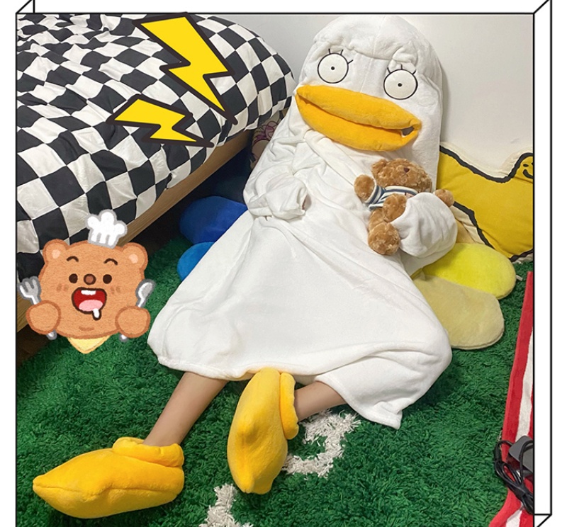 Anime Gintama Elizabeth Duck Nightgown Bathrobe Flannel Blanket Unisex ...