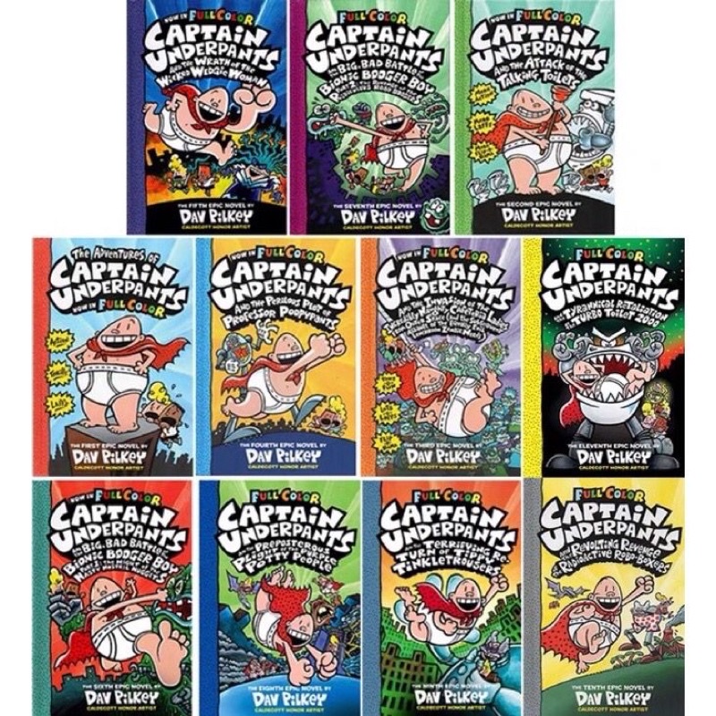 [SG Shipping] Captain Underpants in Full Color (12 Books) | Shopee ...