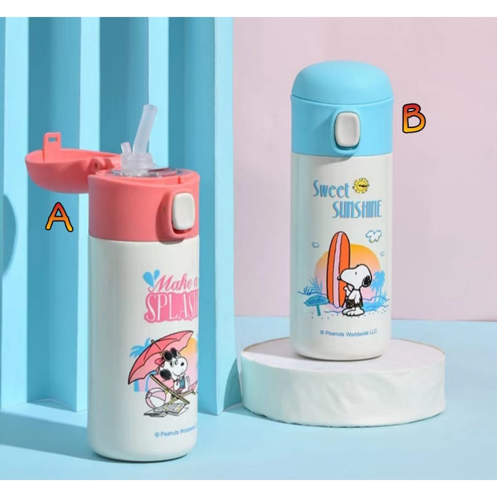 Stainless SNOOPY BEACH SUCTION DRINKING BOTTLE 420 ML (6X18) | Shopee ...