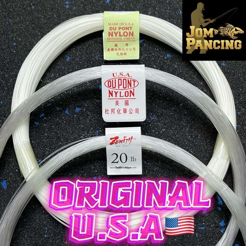 【Jom Pancing】DuPont TYREX MONOFILAMENT & ZENITH SEIKO 40 Yds Clear Hard Fishing Mono Leader ...