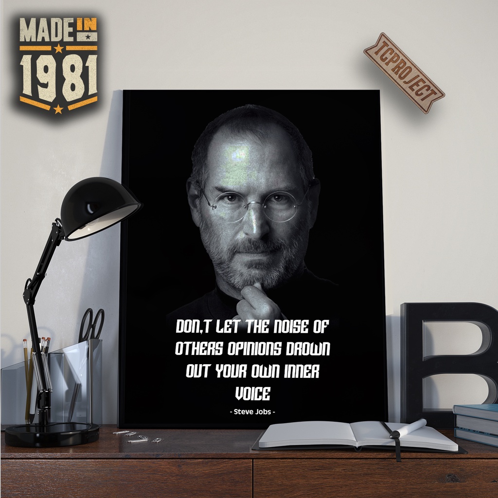Steve Jobs Quote Poster - Wooden Poster for Wall Decoration | Shopee ...