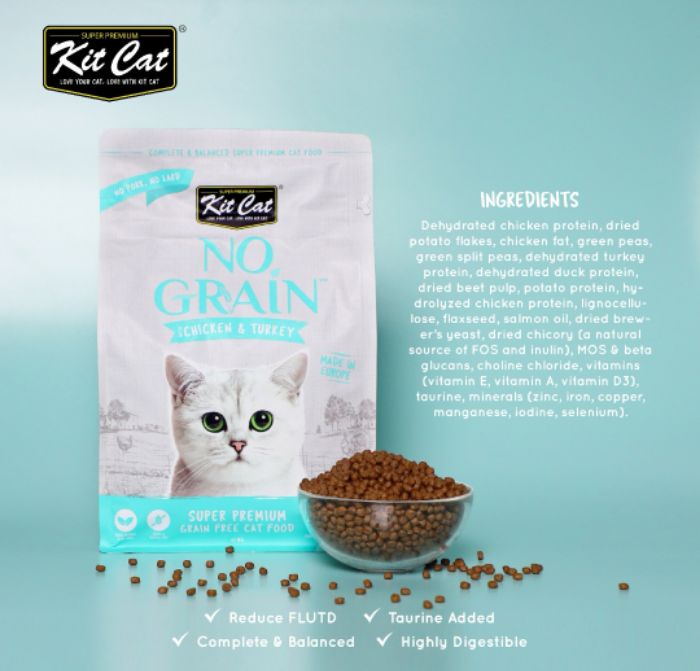 [Bundle of 1/2] Kit Cat No Grain Cat Food 1kg | Shopee Singapore