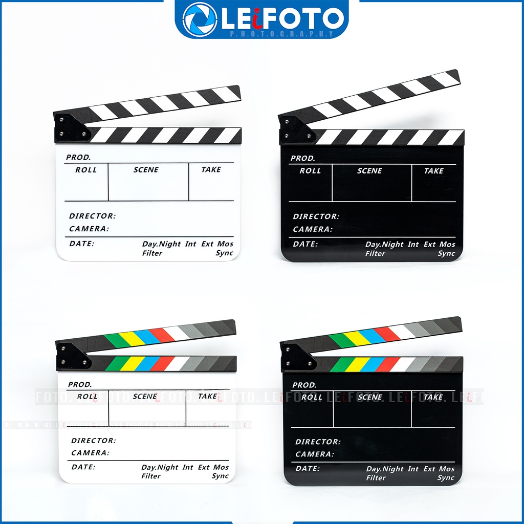 Acrylic 25x30cm Colorful Clapboard Dry Erase Director's Film Movie Cut ...
