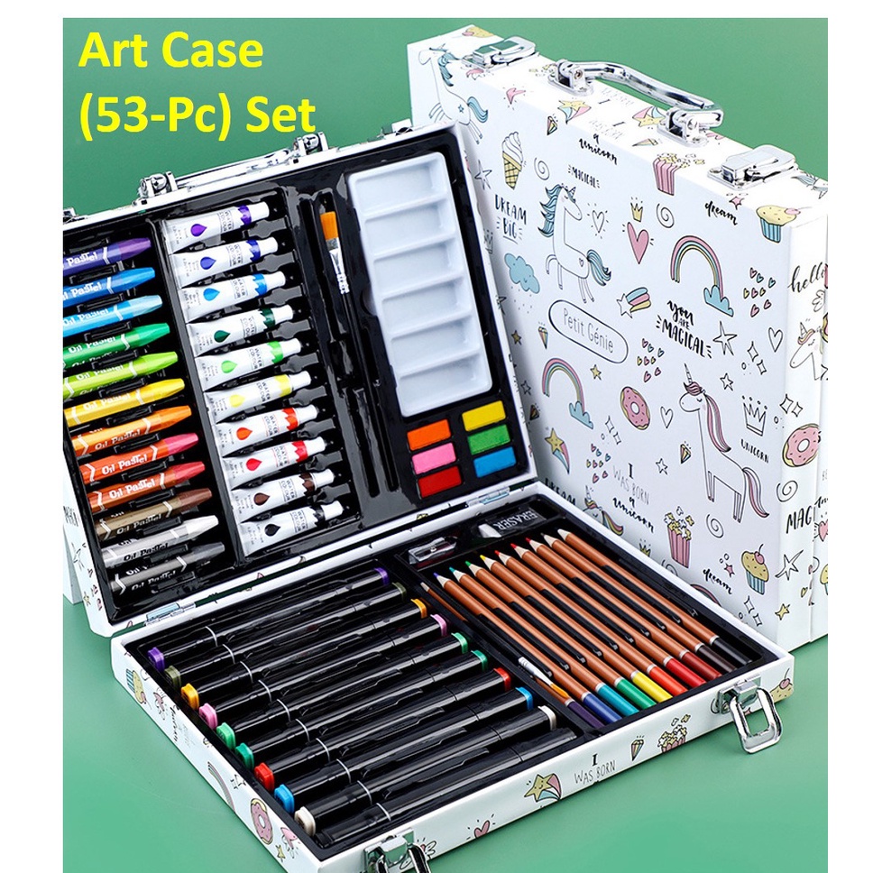 (53-pc / 128-pc) Art Supplies Case Set Craft Art Set Drawing Kit for ...