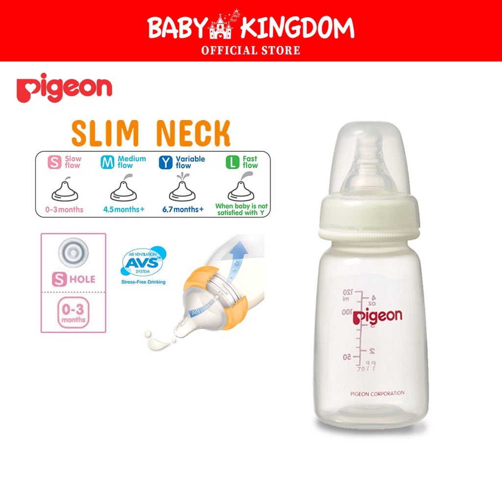 Pigeon Slim-Neck Nursing Bottle PP - 120ml | Shopee Singapore
