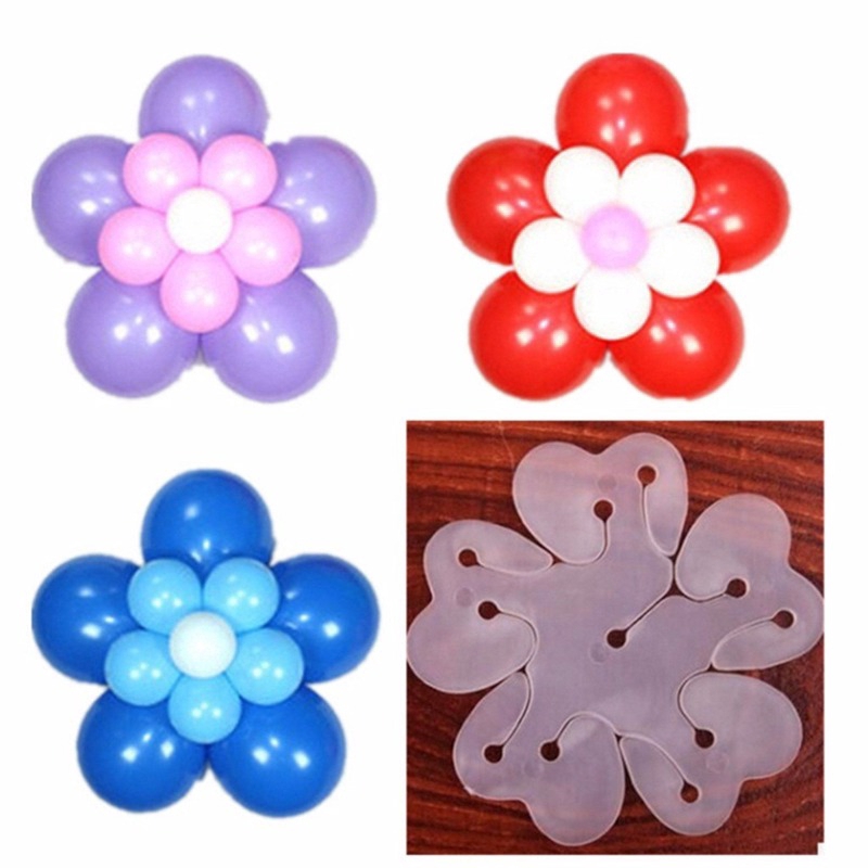 10pc Seal multi-balloon decor accessories plum flower clip practical ...