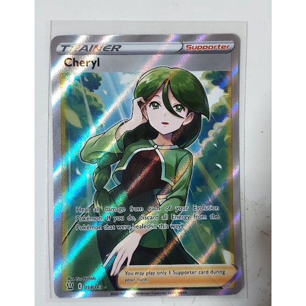 Pokemon cheryl full art supporter trainer battle style card | Shopee ...