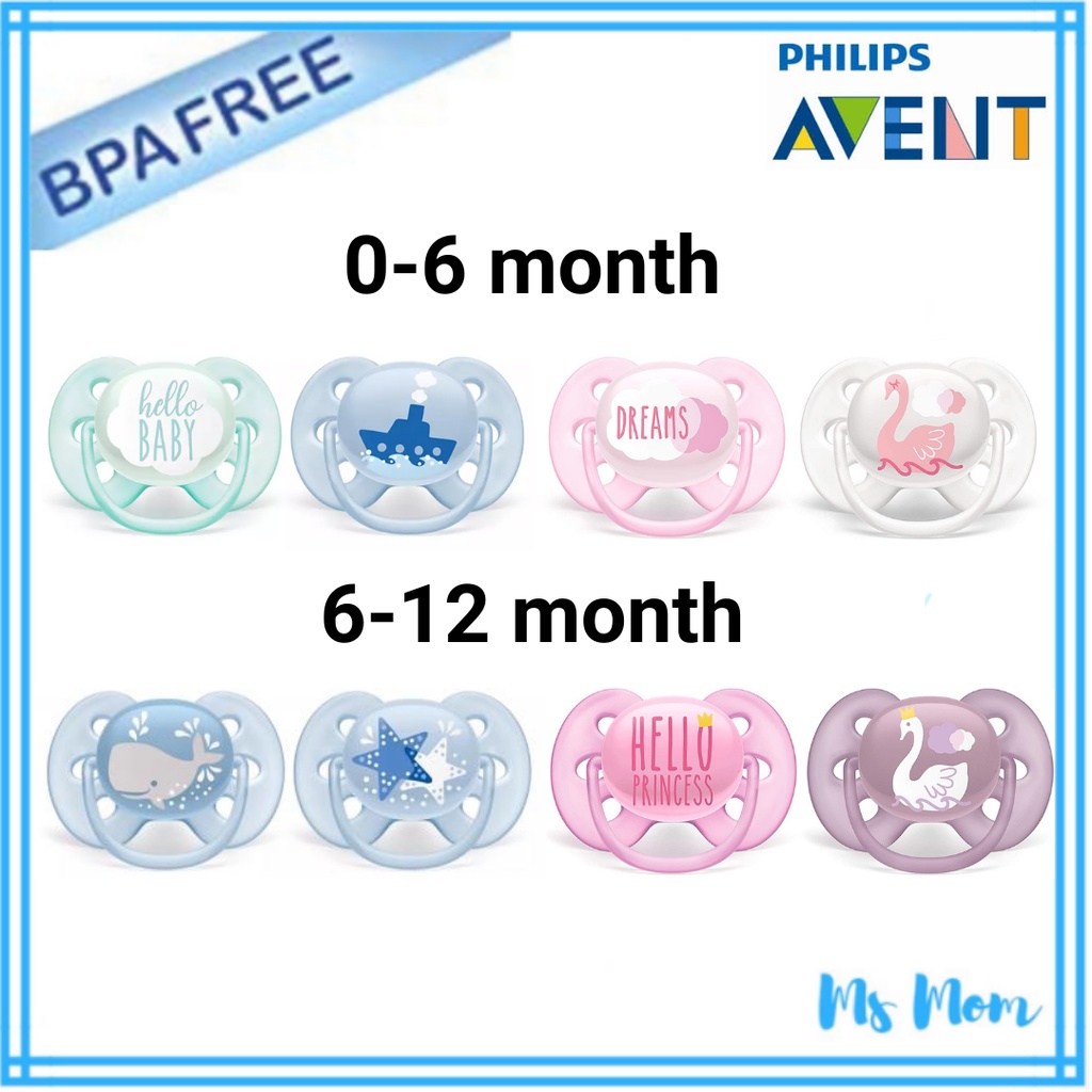 Philips Avent Ultra Soft Pacifier (2pcs) | Shopee Singapore