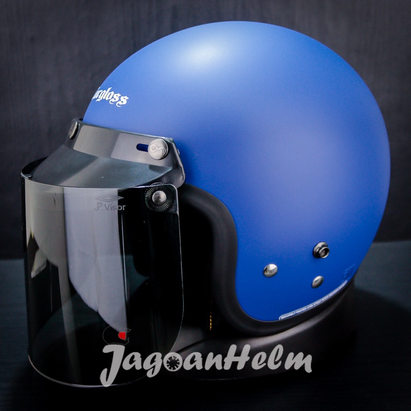 Cargloss CF RETRO Helmet| Police Blue DOFF | Carglos ARMY Half Face ...