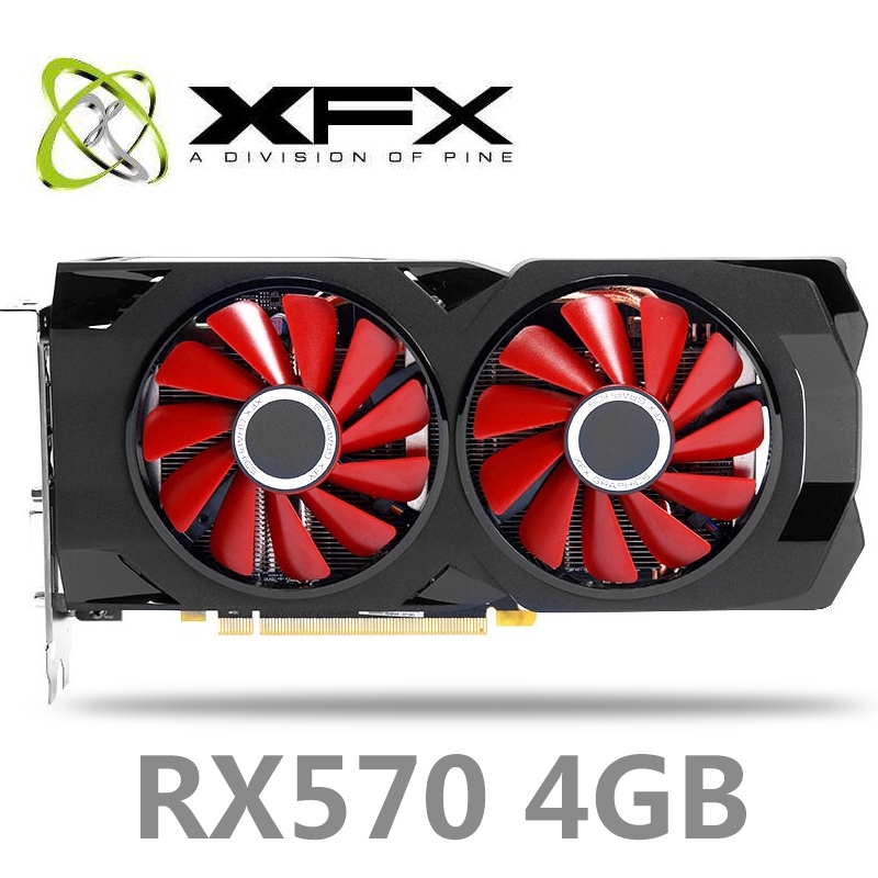 XFX used RX 570 4GB 256bit GDDR5 desktop pc gaming graphics cards video ...