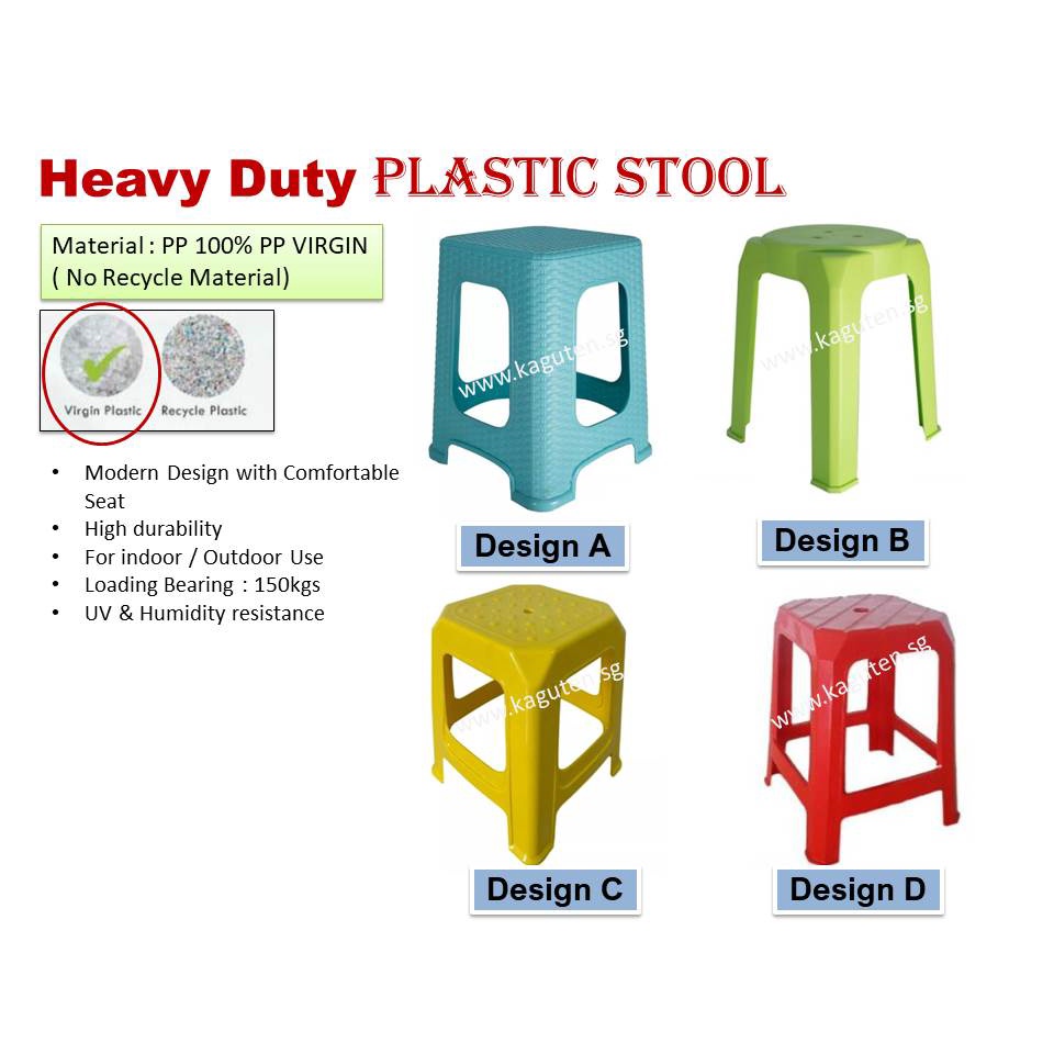 Heavy Duty Plastic Stool, Restaurant Stool, UV resistant plastic Stool ...