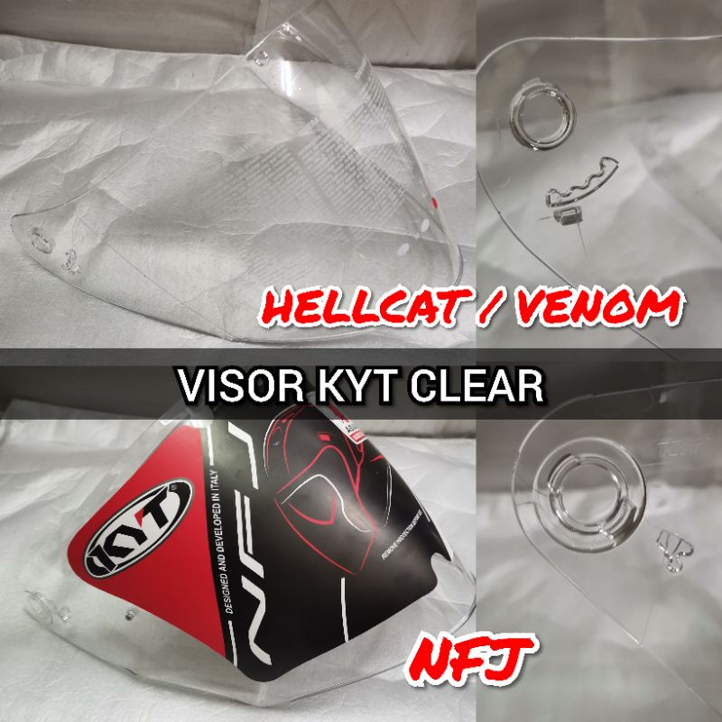 KYT VISOR KYT CLEAR NFJ VENOM HELLCAT DJ MARU GALAXY SLIDE COVID ...