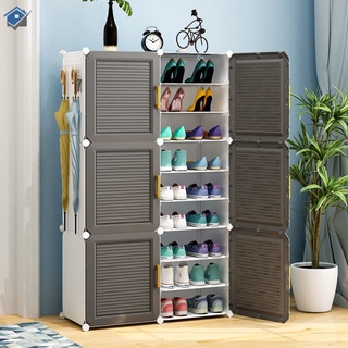Shoe Rack Shoe Cabinet Door Simple Multilayer Storage Rack household ...