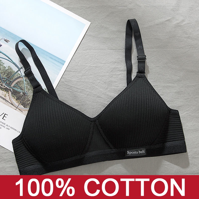 Maniyun Cotton Soft Teenager Bra For Girls Small Chest Push Up Bra Non ...