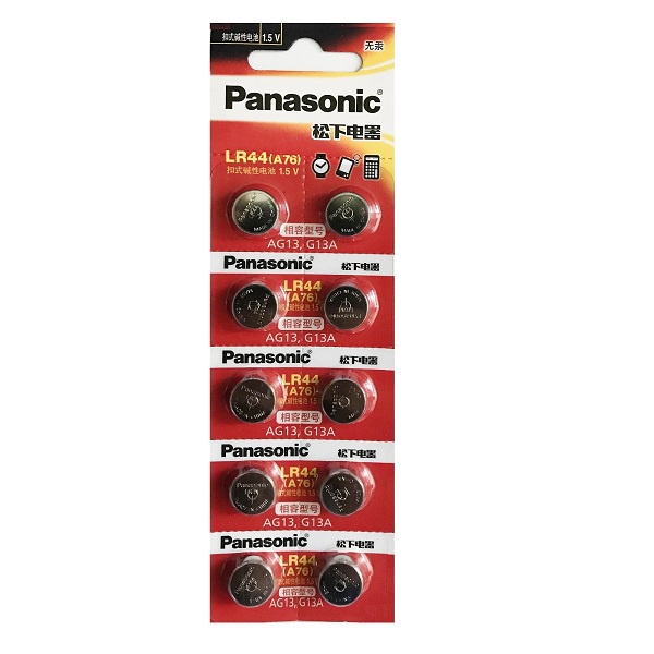 [SG] Panasonic LR44 AG13 SR44SW 357 Button Alkaline Battery (10 Piece ...