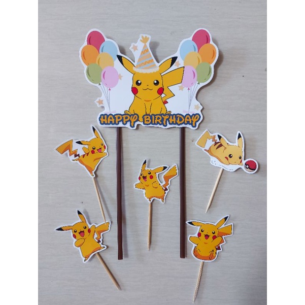 PIKACHU TOPPER / PIKACHU CAKE TOPPER / PIKACHU CAKE TOPPER / POKEMON ...