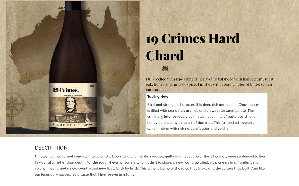 Bundle of 3 Bottles 19 Crimes Wines Range 750ml (Red Blend, Cabernet ...