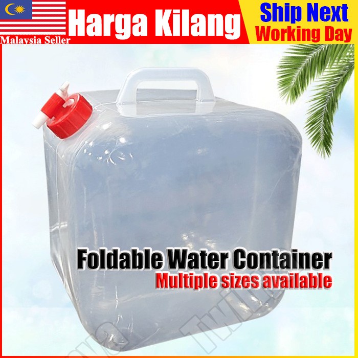 5L/10L/15L/20L Collapsible Foldable Outdoor Water Container Storage Portable Bag Camping ...
