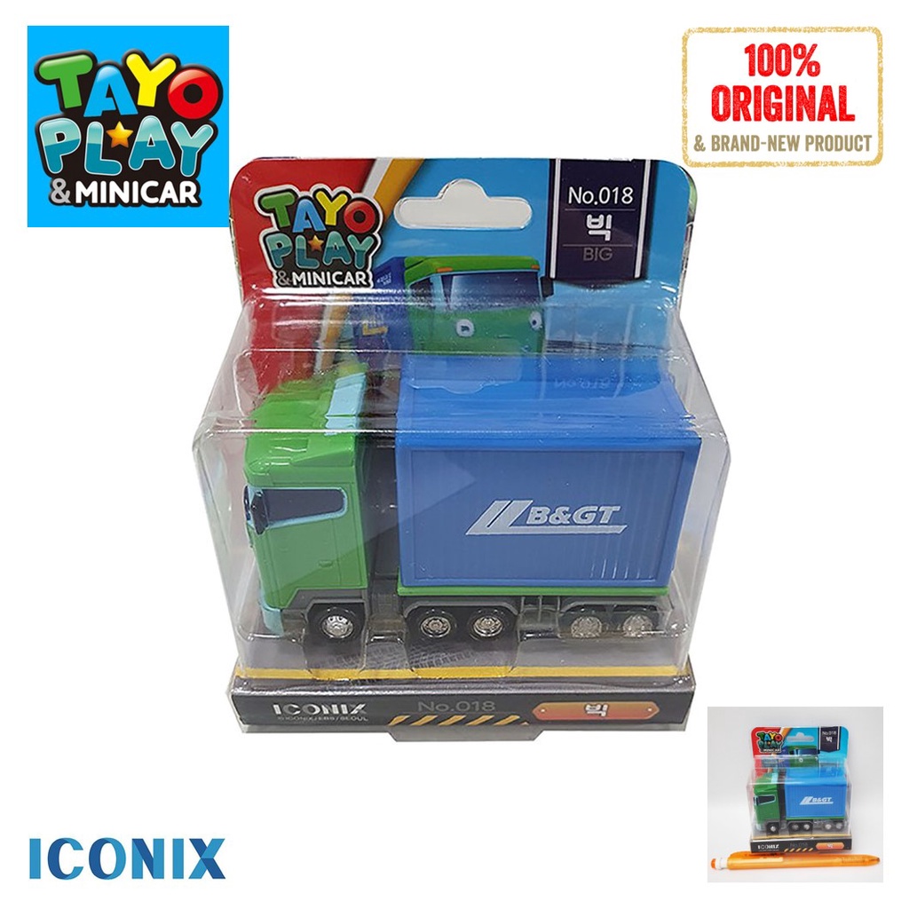 Iconix Tayo The Little Bus Play Minicar BIG Truck Container Korean Toys Animation Original ...
