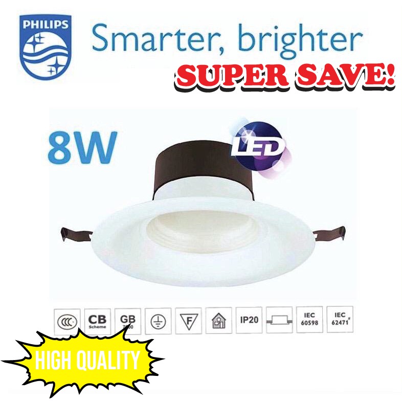 5" PHILIPS LED 8W Downlight SmartBright GEN 2 DN060B 5000K (Daylight ...