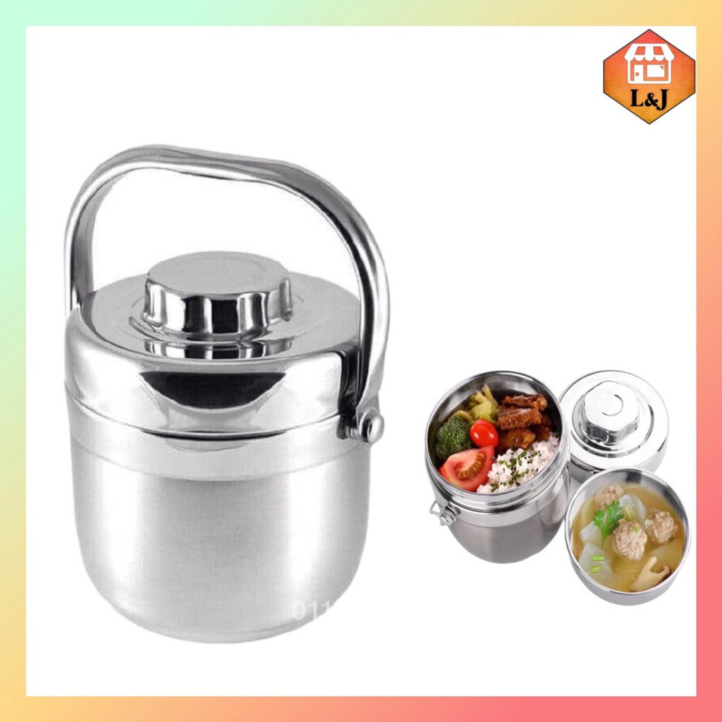 1.4 L Double Layer Handle Thermal Cooker Warm Pot Thermos Vacuum ...