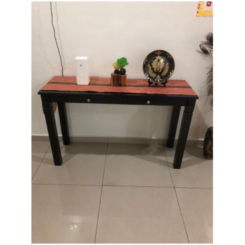 4 Feet Full Solid Console Table / Study Table (Wenge / Oak) | Shopee ...