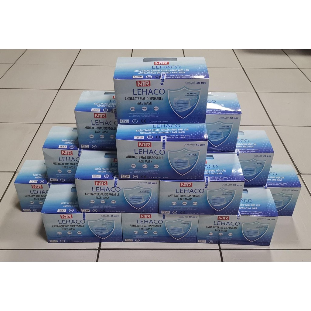 MEDICAL GRADE LEHACO PREMIUM 3 PLY BFE 99% PREMIUM SURGICAL MASK ...