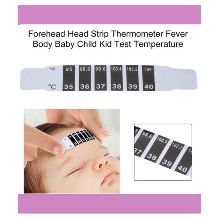 [Ready Stock] Forehead Head Strip Thermometer Fever Baby Test ...