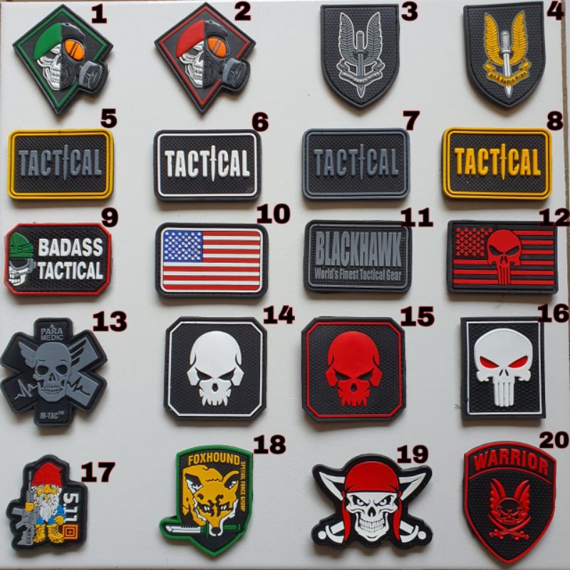 Patch RUBBER LOGO SKULL/SKULL/FUNISER/GODWILL/TACTICAL/RUBBER PATCH ...