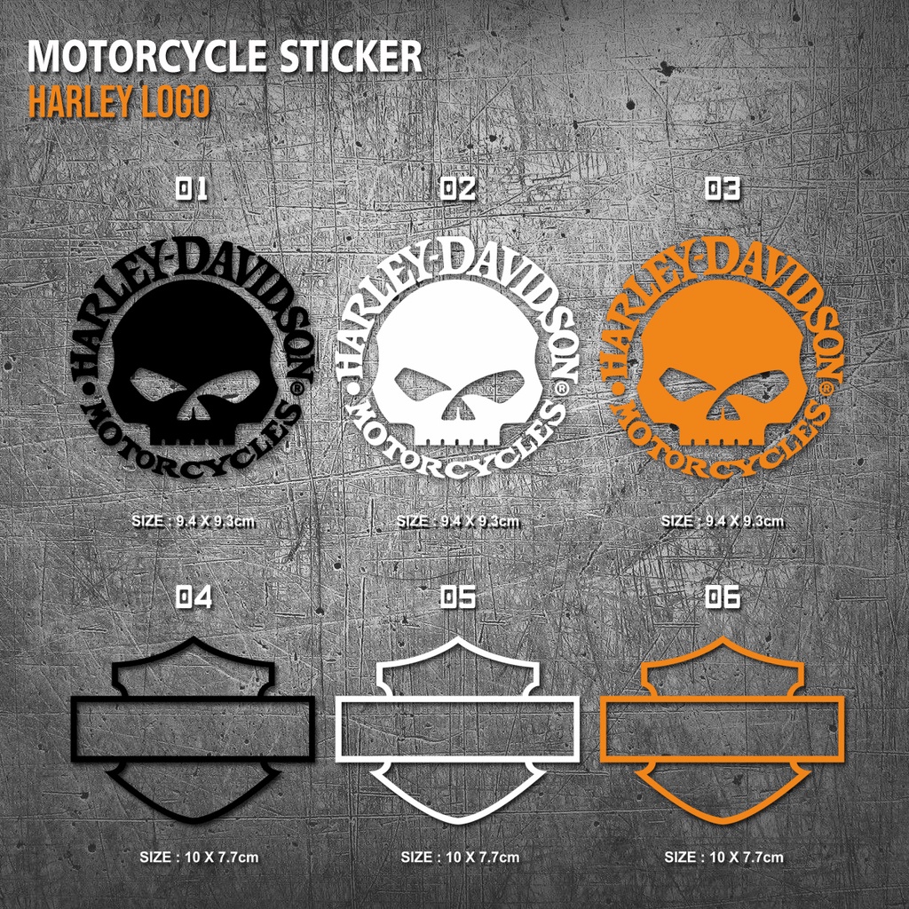Harley Davidson Logo Car Helmet Motorcycle Sticker Catalog 01 | Shopee ...
