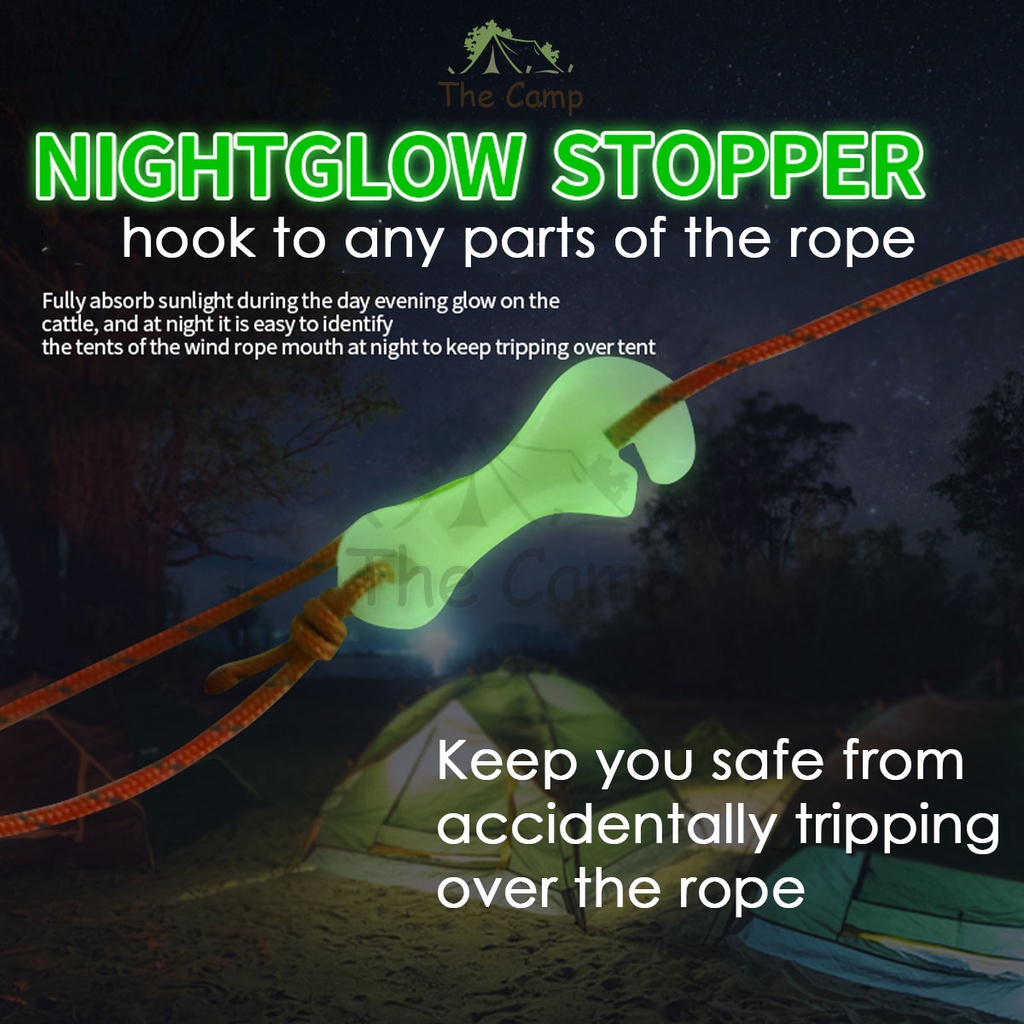 Camping Glow In The Dark Rope Tensioner String Guard Luminous ...