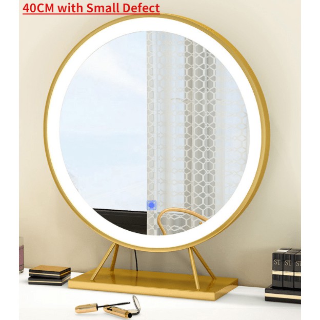 [SG Seller]desktop vanity mirror with led light round mirror large make ...