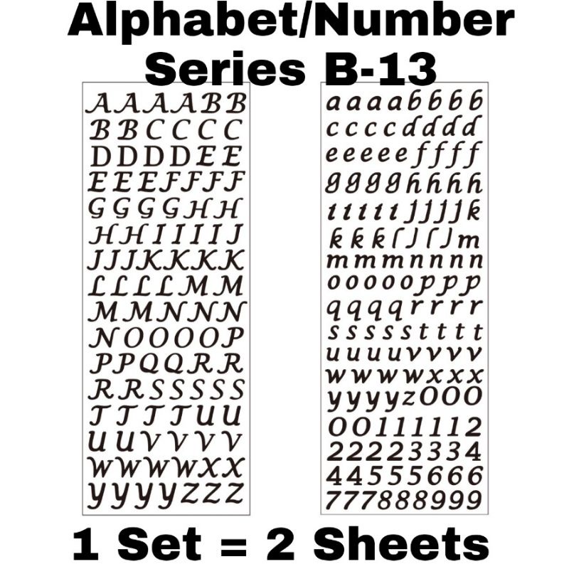 [SG SELLER][FREE SHIPPING] 2 Pcs Set Alphabet Numbers Stickers ...