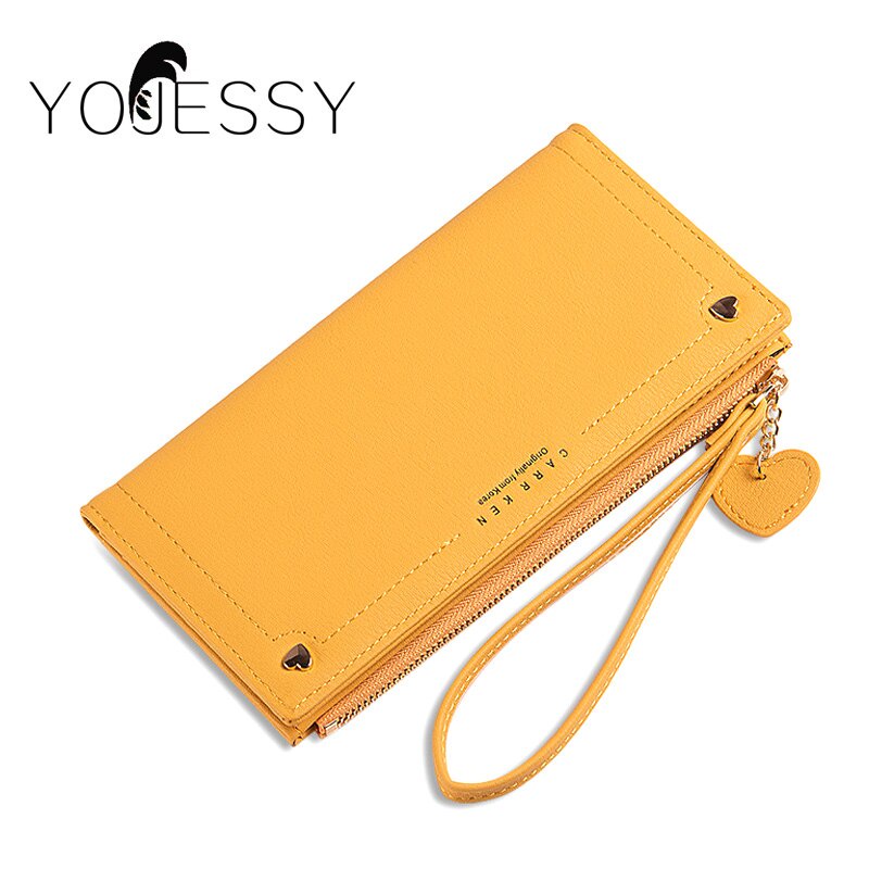 YOJESSY Women Long Wallet Hasp Yellow Female Wallets Clutch Lady Purse ...