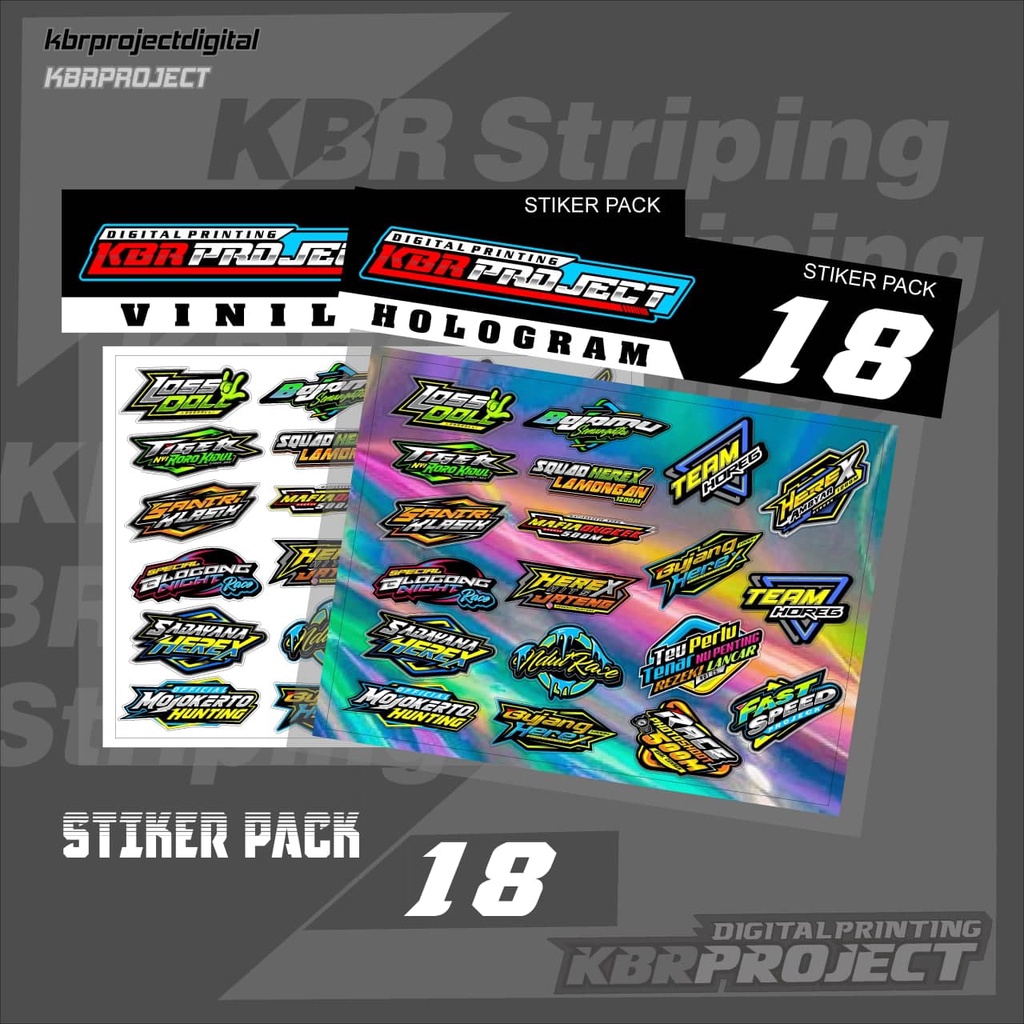 MOTORCYCLE STICKER PACK ALL VARIANTS - STICKER PACK-18 | Shopee Singapore