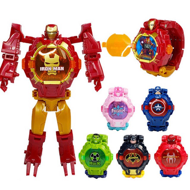 2in1 Projection watch Marvel Avengers Super Hero Toy Watch IronMan ...
