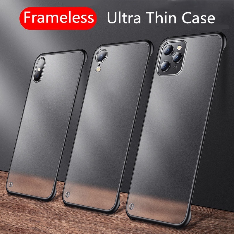 Ultra Thin Frameless Phone Case For iPhone 16 15 Pro 14 13 12 Pro 11 ...