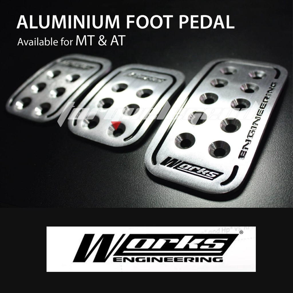 Works Engineering Aluminium Foot Pedal Set (Automatic/Manual) | Shopee ...