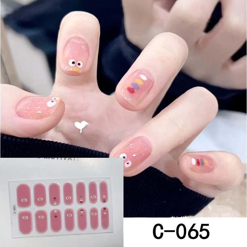 Korea Tulip Love Peelable Translucent Nail Stickers | Shopee Singapore