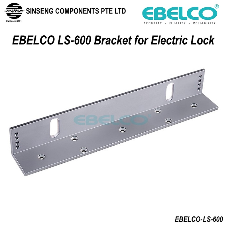 EBELCO LS-600 Extra Wide ZL Glass Door Bracket for Electric EM Lock ...