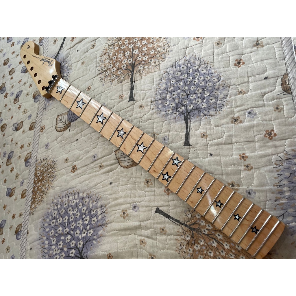 Fender Stratocaster Guitar Neck, Star Inlay 22 Frets Maple neck ...