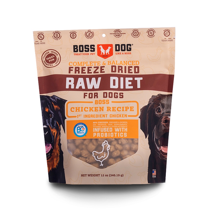 Boss Dog Brand Freeze Dried Diet - Chicken Recipe 12oz (340g) | Shopee ...